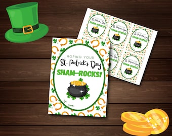 St. Patrick’s Day Gift Tag Printable | Lucky Shamrock Party Favor ...