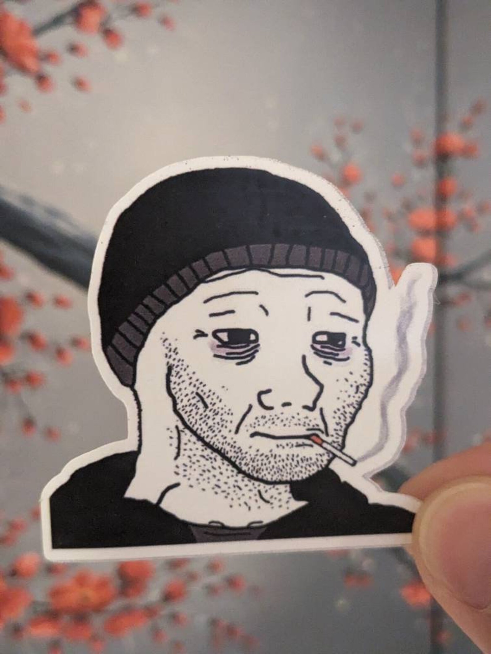 Doomer Wojak Meme autocollant laminé - Etsy France