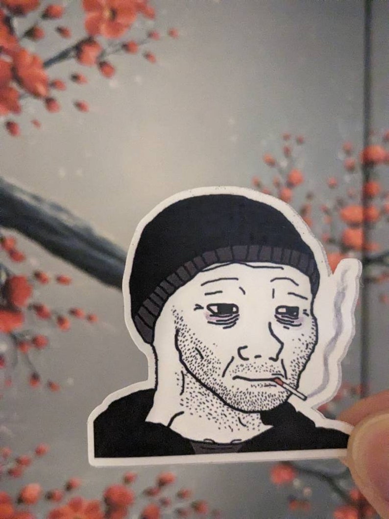 Doomer Wojak Meme autocollant laminé - Etsy France