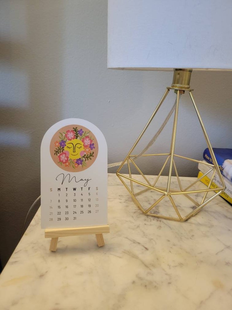 2023 Mini Desktop Calendar With Easel Original Artwork - Etsy