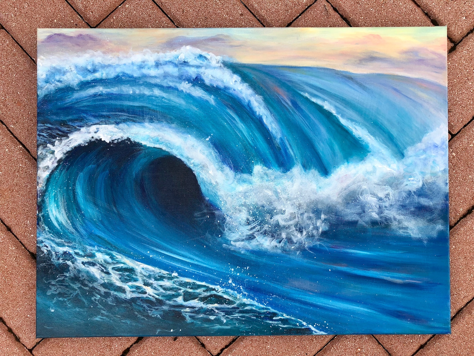 Original Acrylic Wave Painting Ocean Painting Water Painting Beach ...