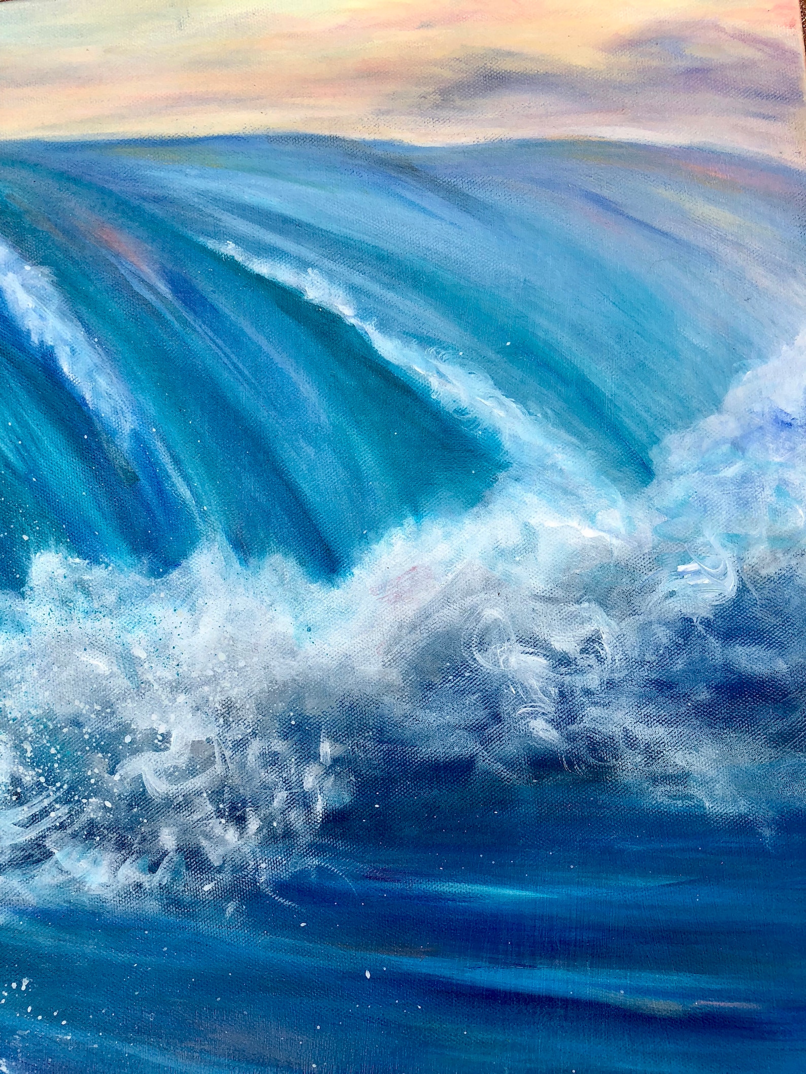 Original Acrylic Wave Painting Ocean Painting Water Painting Beach ...