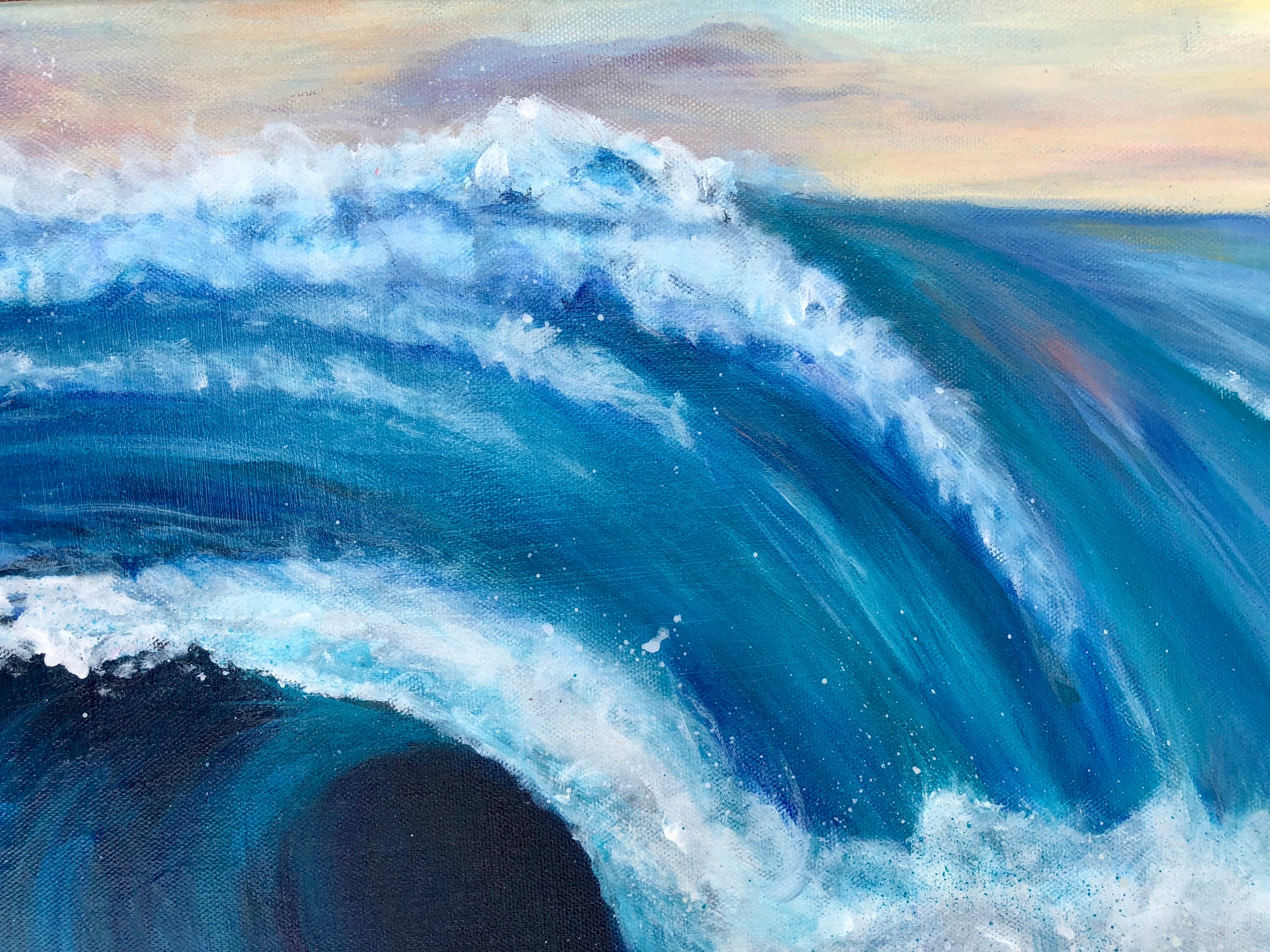 Original Acrylic Wave Painting Ocean Painting Water Painting Beach ...