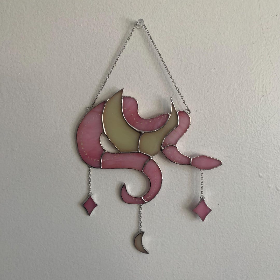 Snake and Moon Stained Glass - Etsy