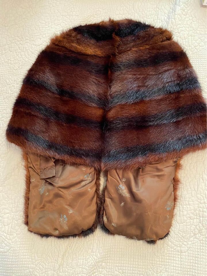 Vintage Circa 1940 Chocolate Mink Stole W/pockets - Etsy