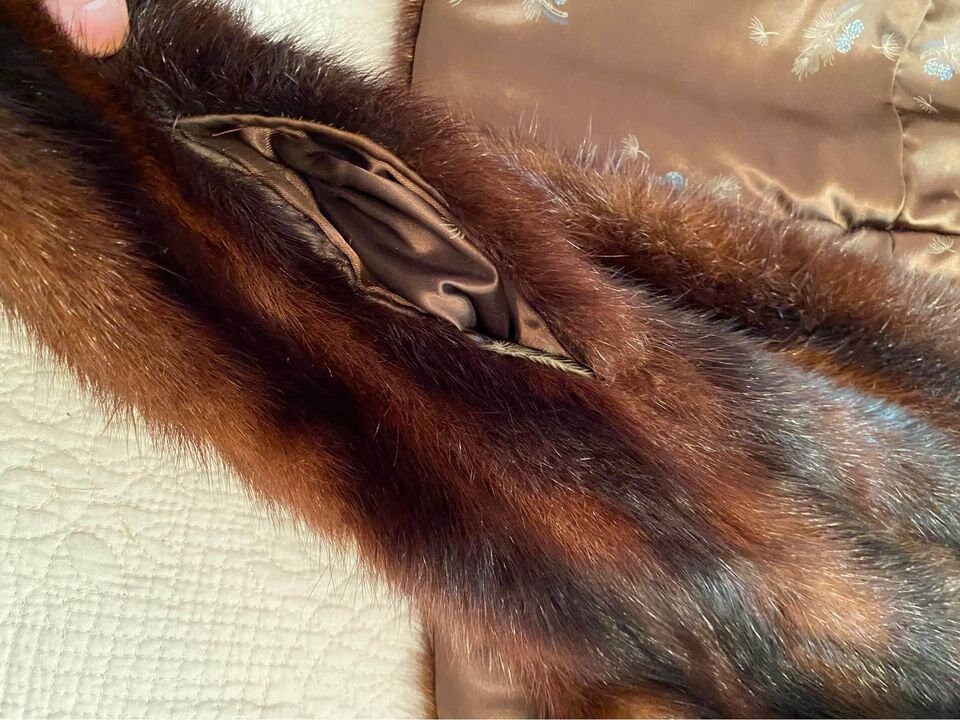 Vintage Circa 1940 Chocolate Mink Stole W/pockets - Etsy