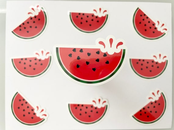 Watermelon Waterproof Vinyl Sticker - Etsy