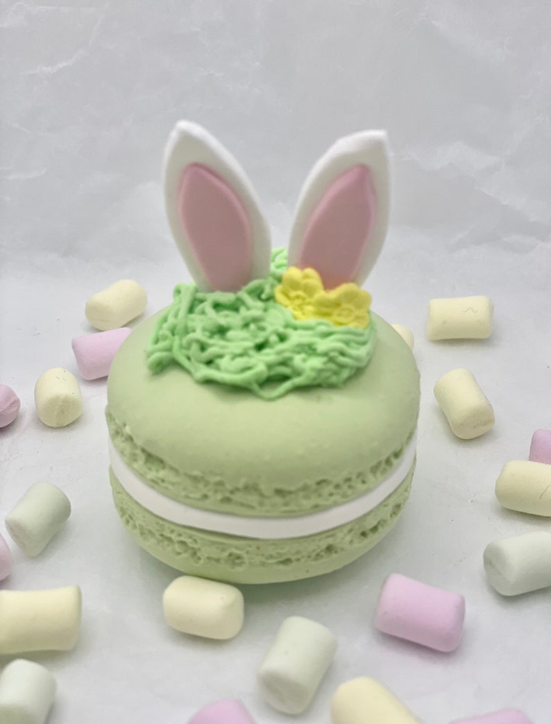 Faux Easter Bunny Ears Macaroon / Faux Rabbit Ears Macaroon / Fake ...
