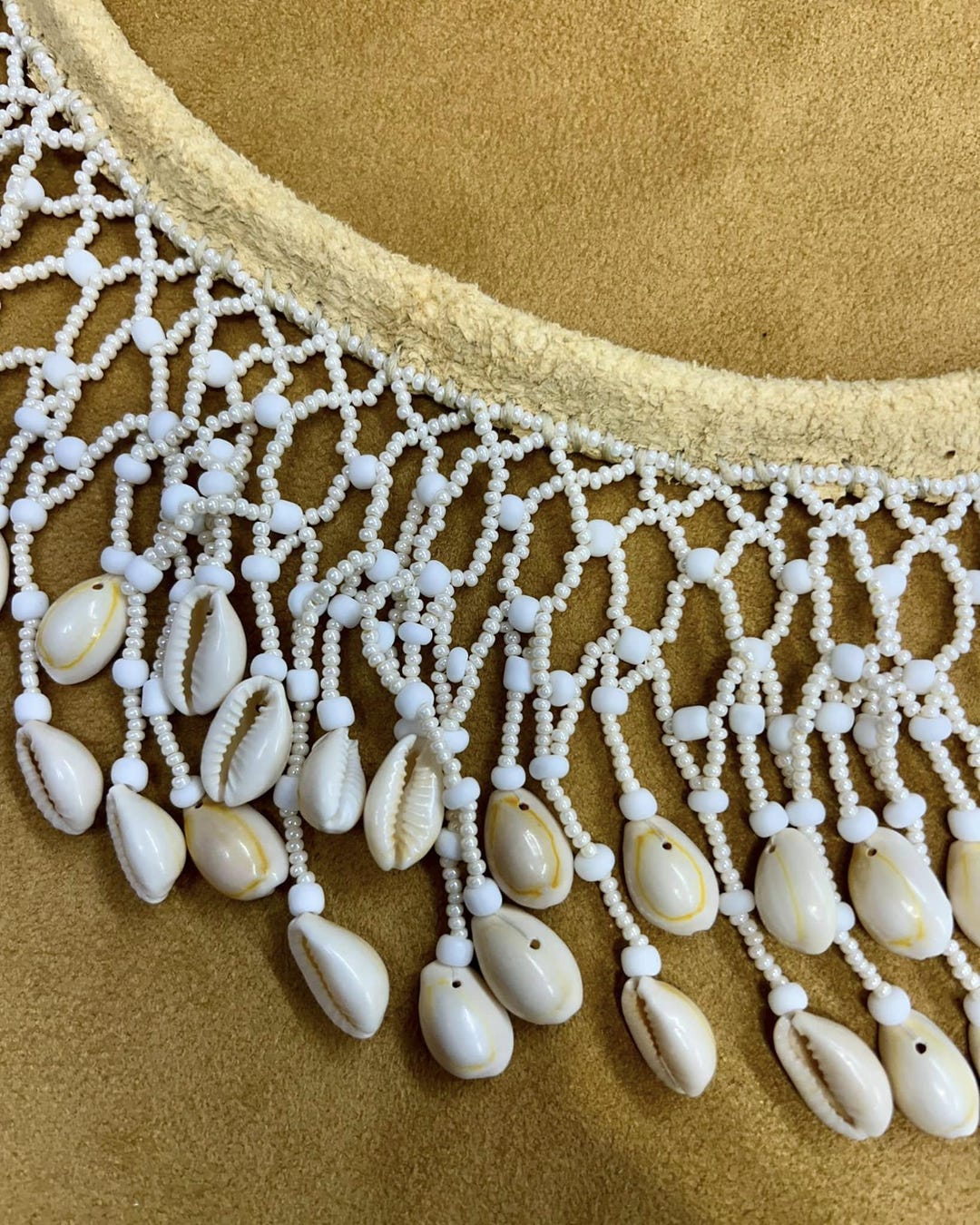 Native Beaded Collar Necklace; Native Made; Indigenous Fashion; Cowrie ...