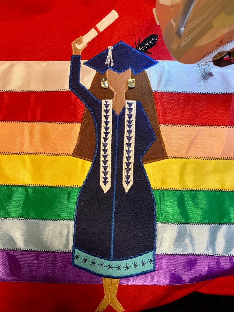 Native Graduation Ribbon Skirt. Titled she Who - Etsy
