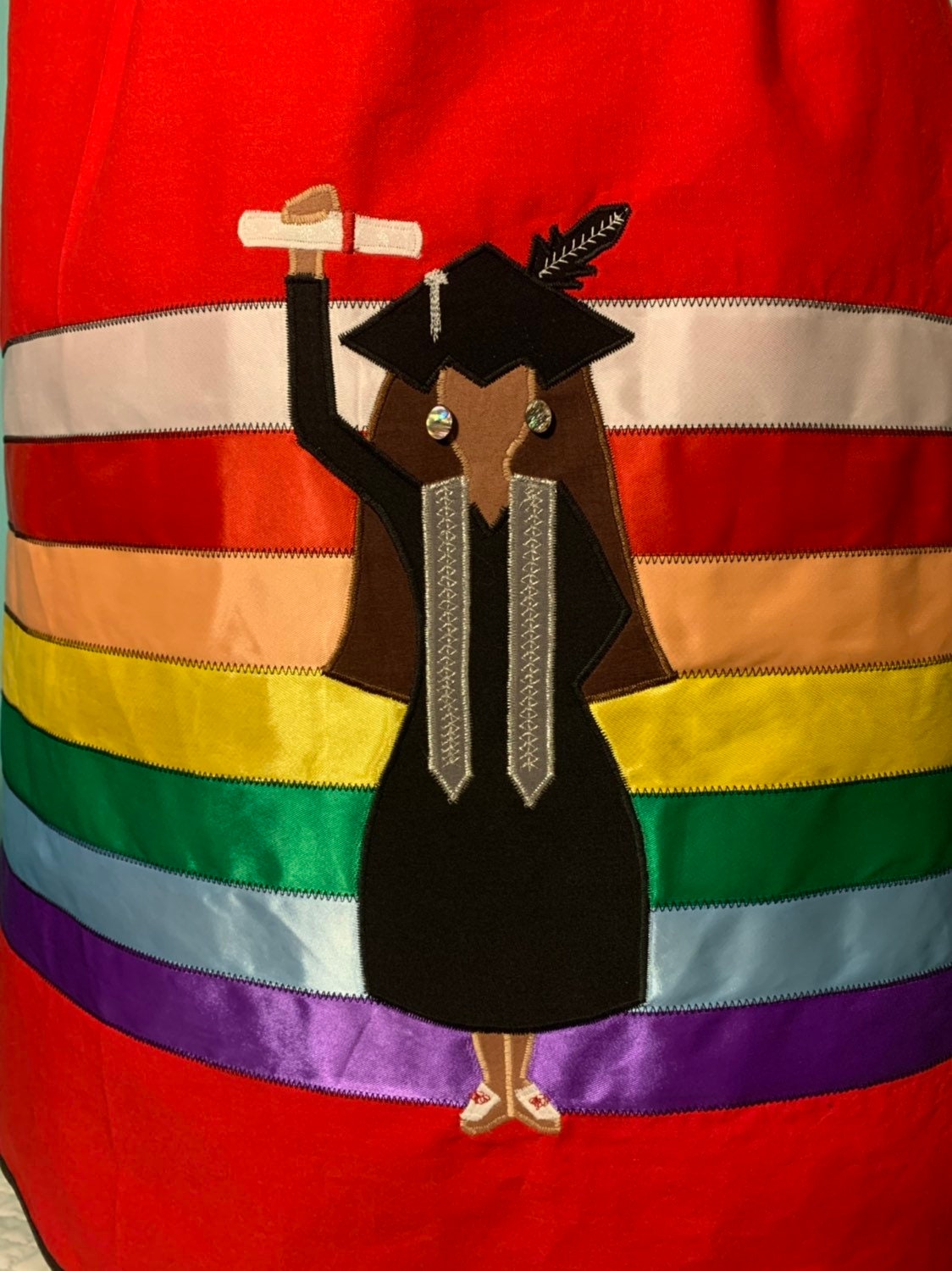 Native Graduation Ribbon Skirt. Titled She Who | Etsy