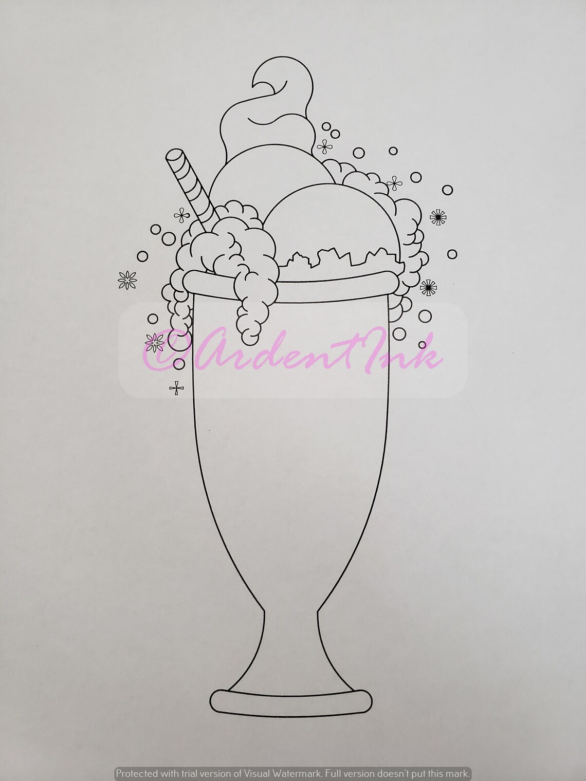 Rootbeer Float Coloring Page | Etsy