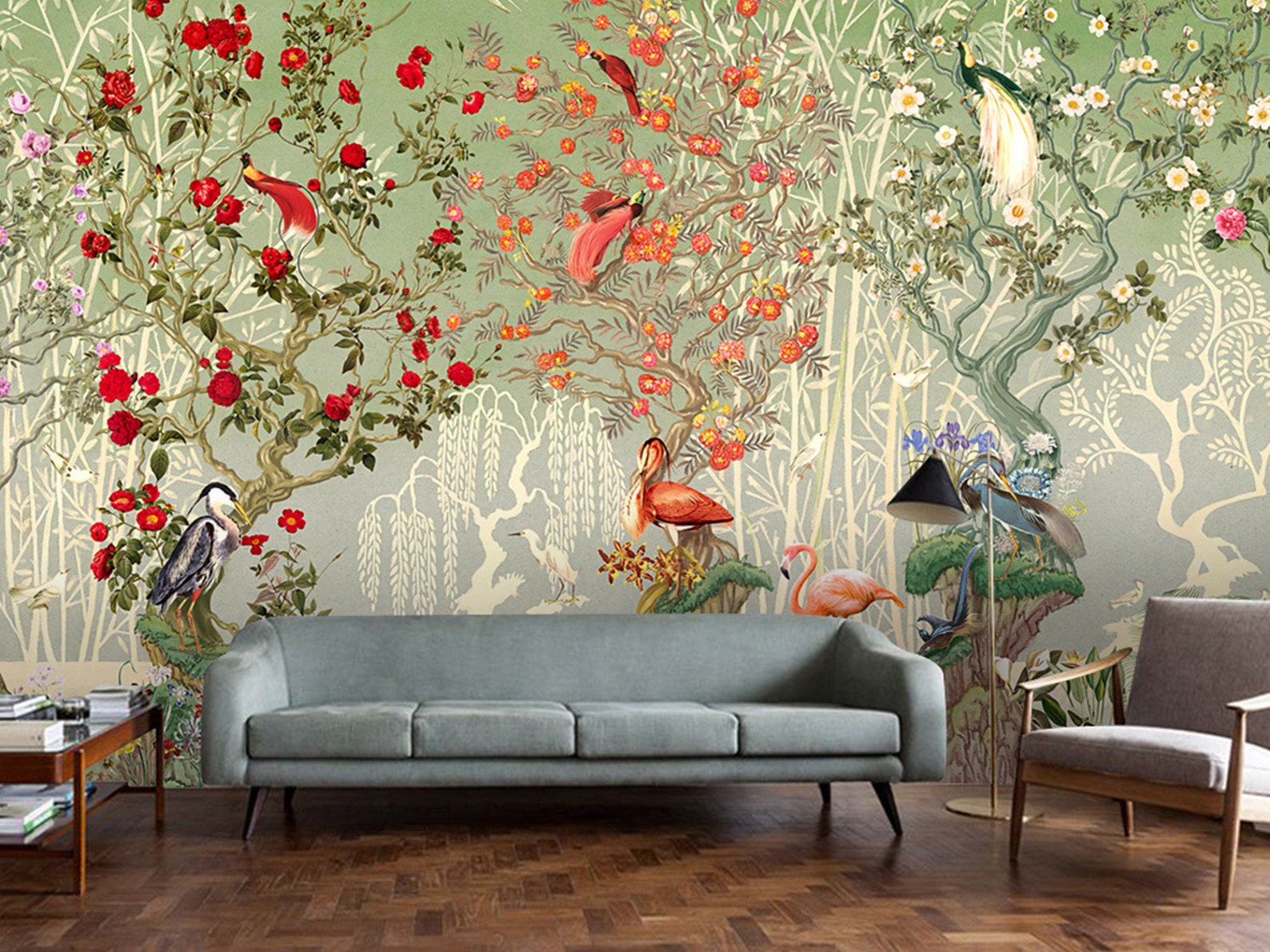 Retro Handpainted Artwork Brushwork Fruit Trees Wall Mural - Etsy