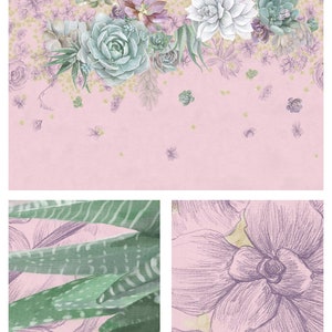 American Style Dark Background Succulent Plants Wallpaper, Floral Wall ...