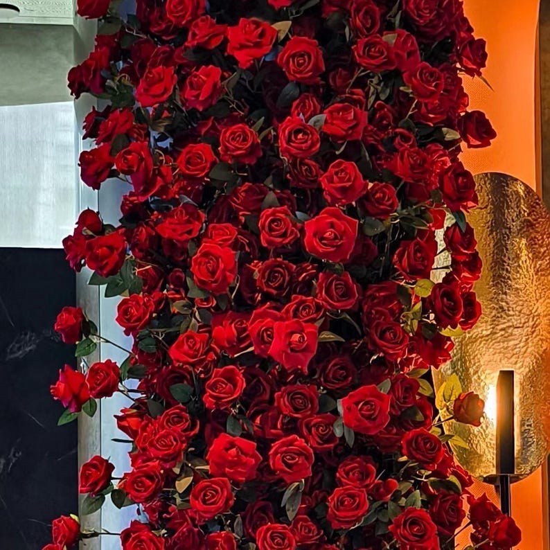 Rose Waterfall Mall Simulation: Photo Props, Wedding/valentine Flower ...