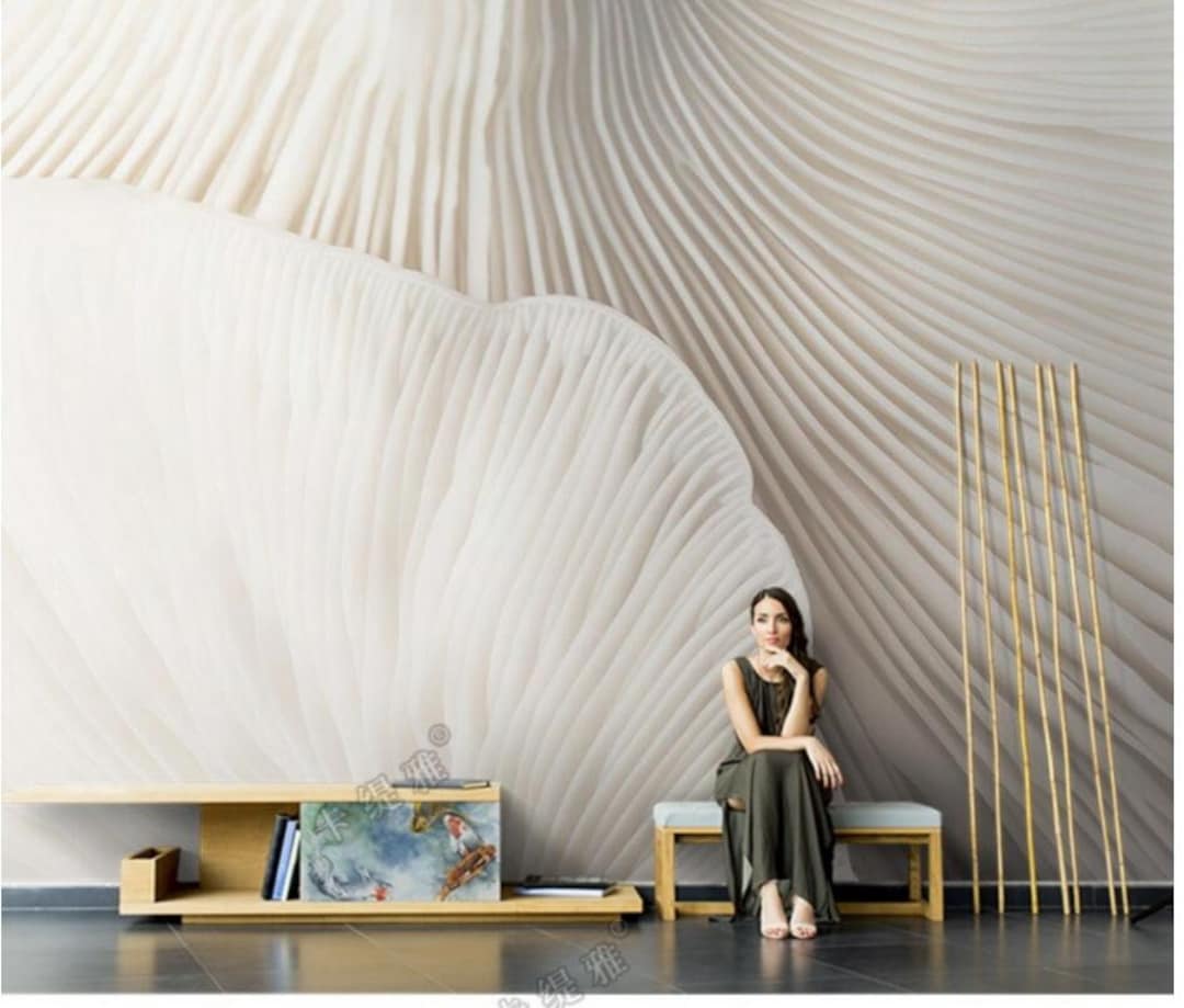 White Big Flowers Flora Wallpaper Wall Murals Wall Decor - Etsy