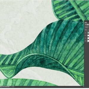 Tropical Banana Leaves Leaf Wallpaper Handpainted Tropical - Etsy