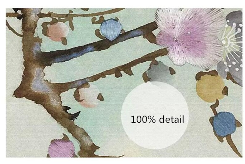 Chinoiserie Brushwork Hanging Plum Blossom Tree Wallpaper - Etsy