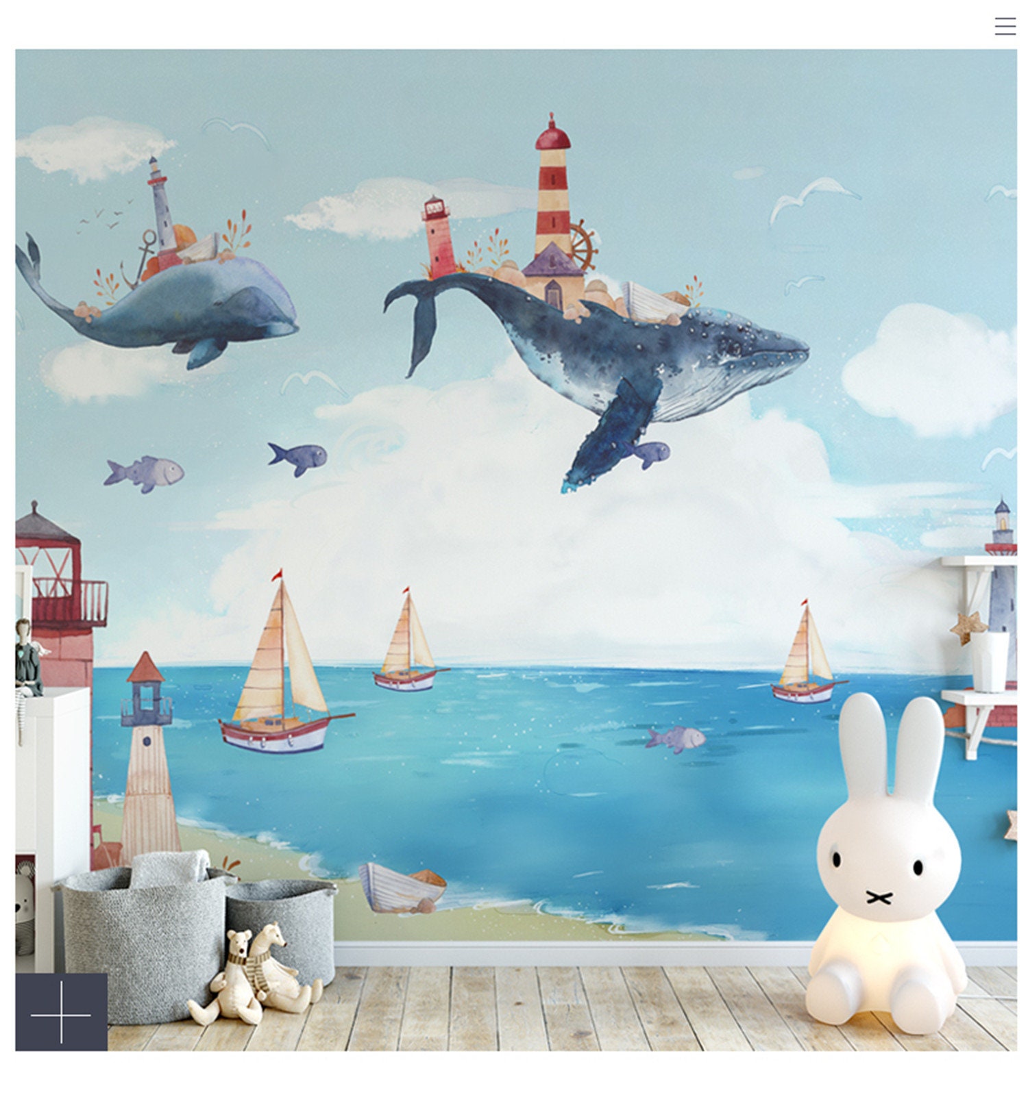 Light Blue Background Sailing Boat Wallpaper Wall Mural | Etsy
