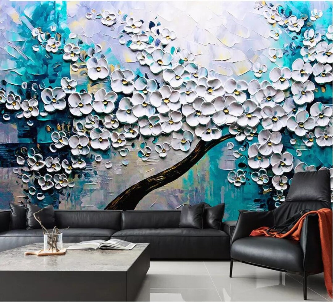 3D Giant White Fortune Tree Wallpaper Wall Murals Home Decor - Etsy