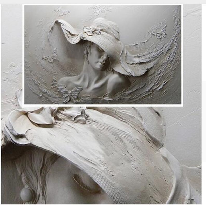 Custom 3D Stereo Embossed Cement Characters Sculpture Photo - Etsy