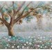 Oil Painting Hugh Tree Wallpaper Abstrat White Small Flowers - Etsy