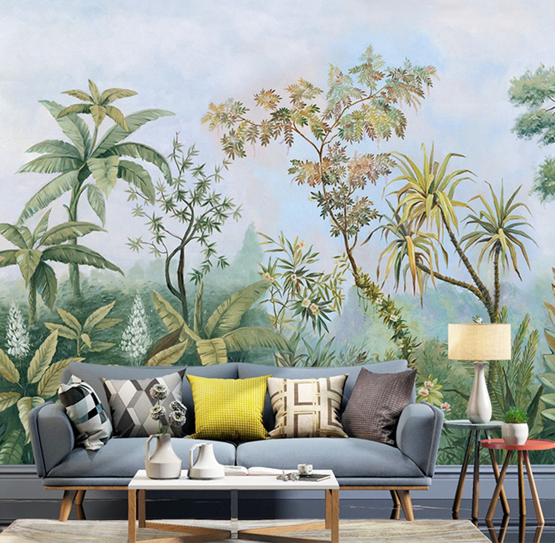 Tropical Rainforest Wallpaper Southeast Asia Huge Trees and - Etsy