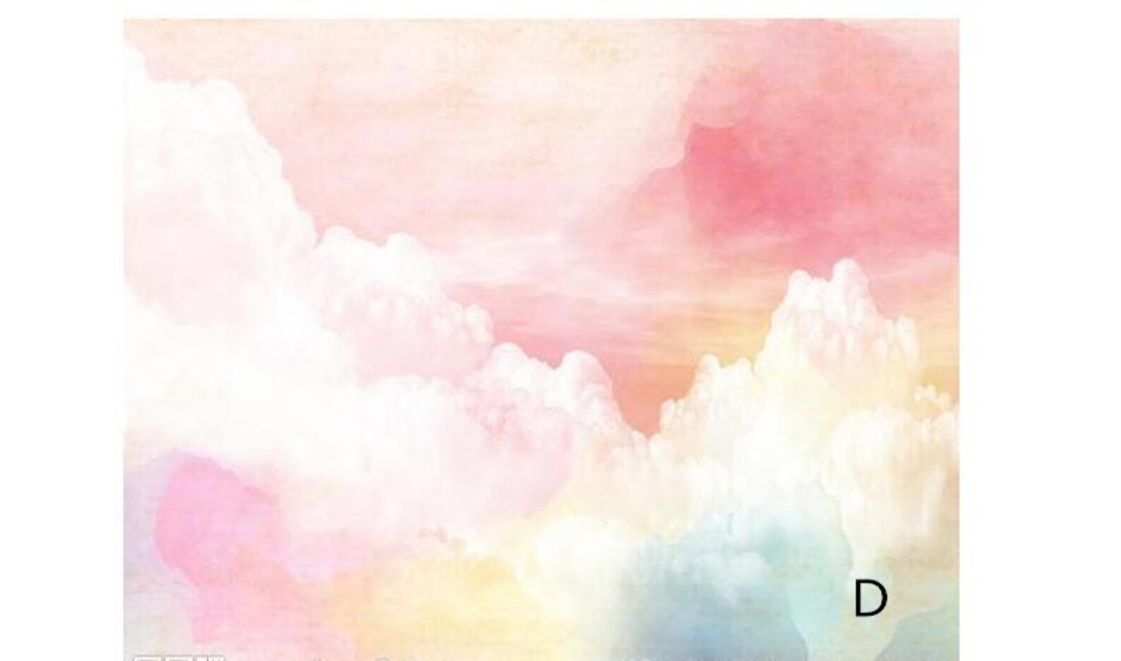 Hand Painted Abstract Clouds Wallpaper Wall Mural Rendering - Etsy