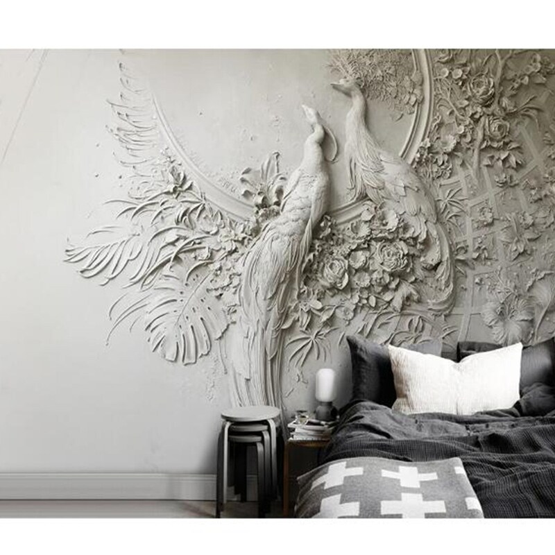 Peacock Wall Mural - Etsy