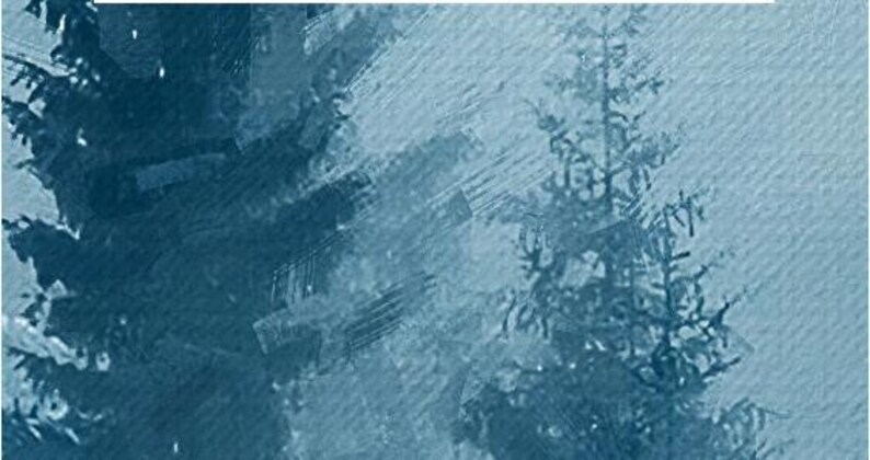 Watercolor Foggy Trees Forest Wallpaper Flying Birds Wall - Etsy UK