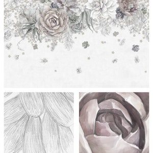 American Style Dark Background Succulent Plants Wallpaper, Floral Wall ...