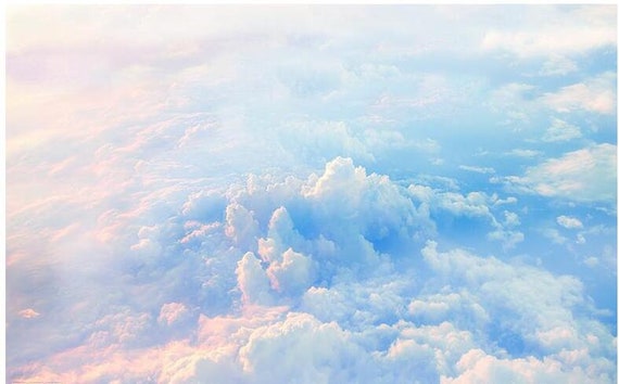 Hand Painted Abstract Clouds Wallpaper Wall Mural Rendering - Etsy