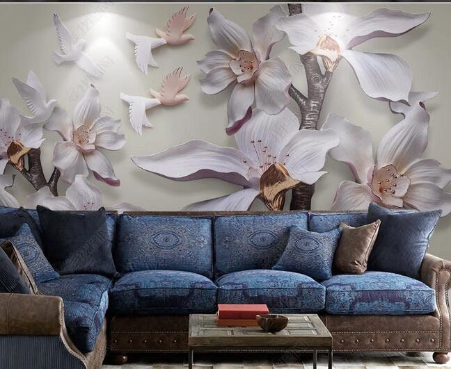 Custom Size 3D Wall Mural Wallpaper 3D Stereoscopic Relief | Etsy