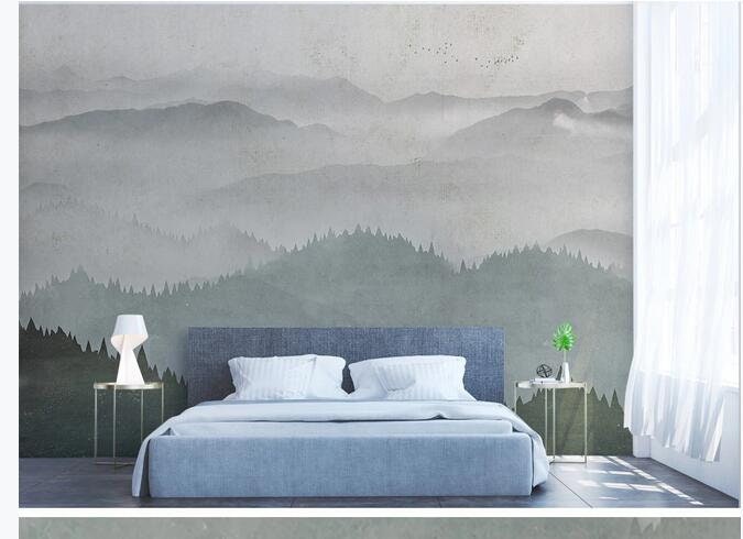 Ombre Mountains Geometry Wallpaper Geometric Mountains With - Etsy
