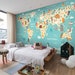 Cartoon World Map Wallpaper Animal Cartoon Map Wall Mural - Etsy
