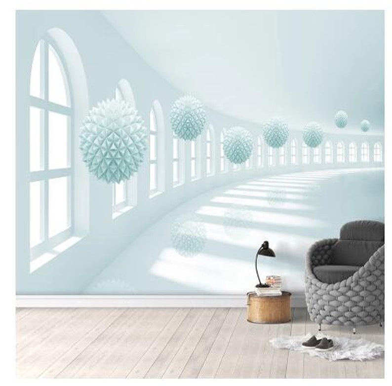 3D Space Expansion Art Mural Wallpaper Living Room Bedroom Background ...