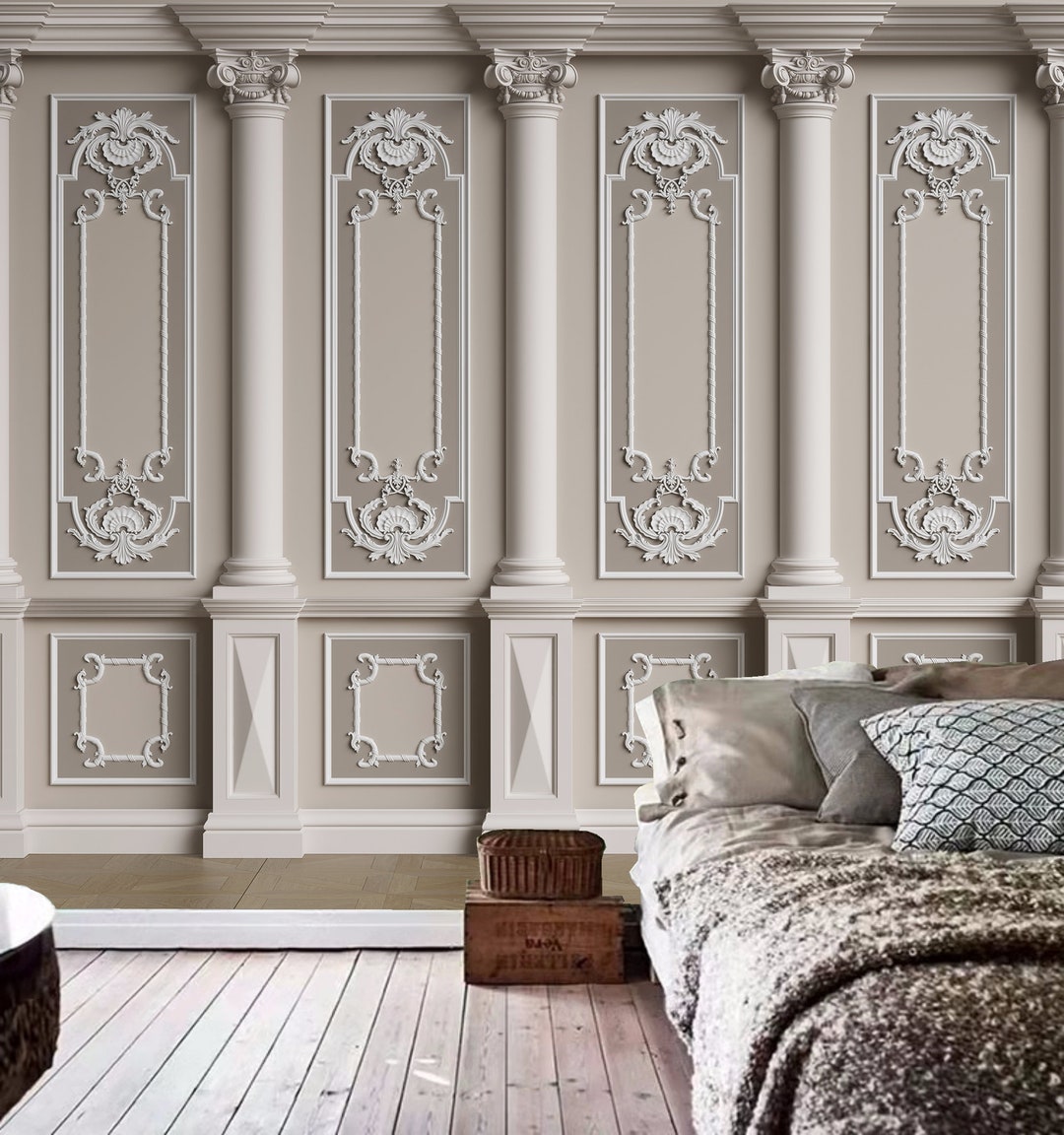 Classic Interior Mouldings Roman Column Wallpapewall Mural Wall Decor ...