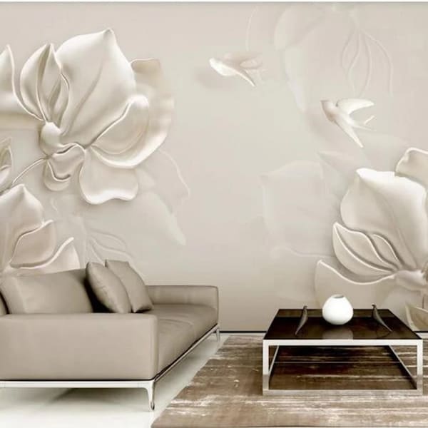 Magnolia Mural - Etsy