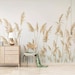 Fresh Handpainted Simple Reed Wallpaper Autumn Yellow Reed - Etsy