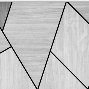 Simple Grey Geometry Wallpaper, Modern Grey Triangle Wall Murals for ...