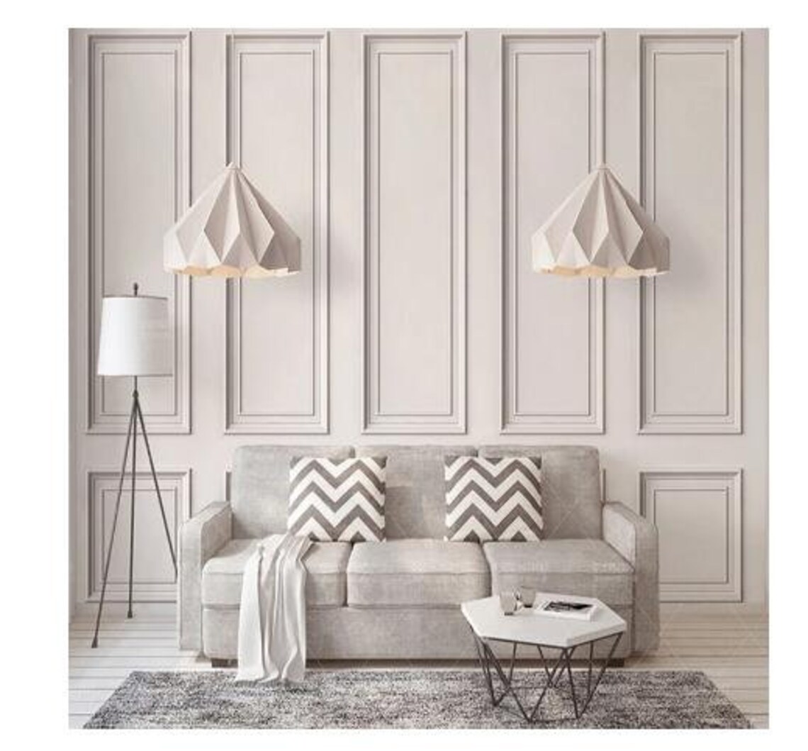 Modern 3D Relief Square Frame Photo Wall Papers Living Room - Etsy