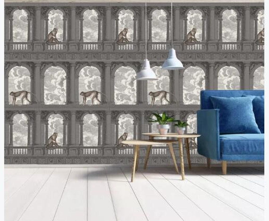 Retro Middle Ages Old Buildings Wallpaper Wall Mural - Etsy