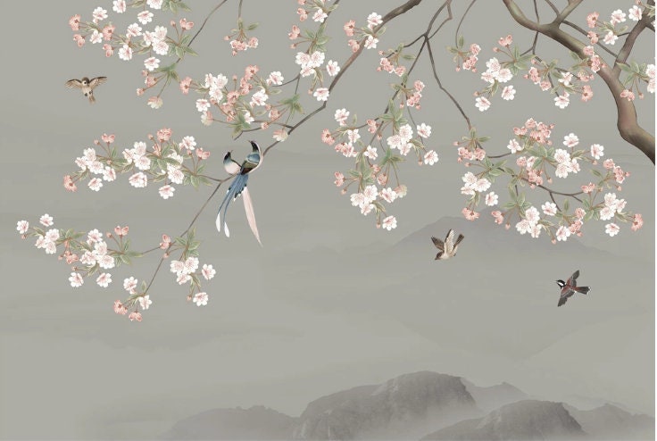 New Chinese Style Haitang Hand-painted Meticulous Ornamental | Etsy