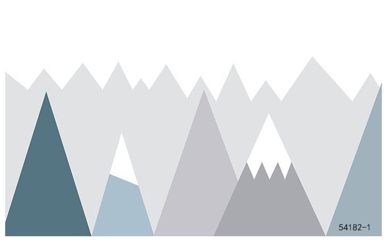 Geometric Mountains Geometric Wallpaper Wall Mural Modern - Etsy