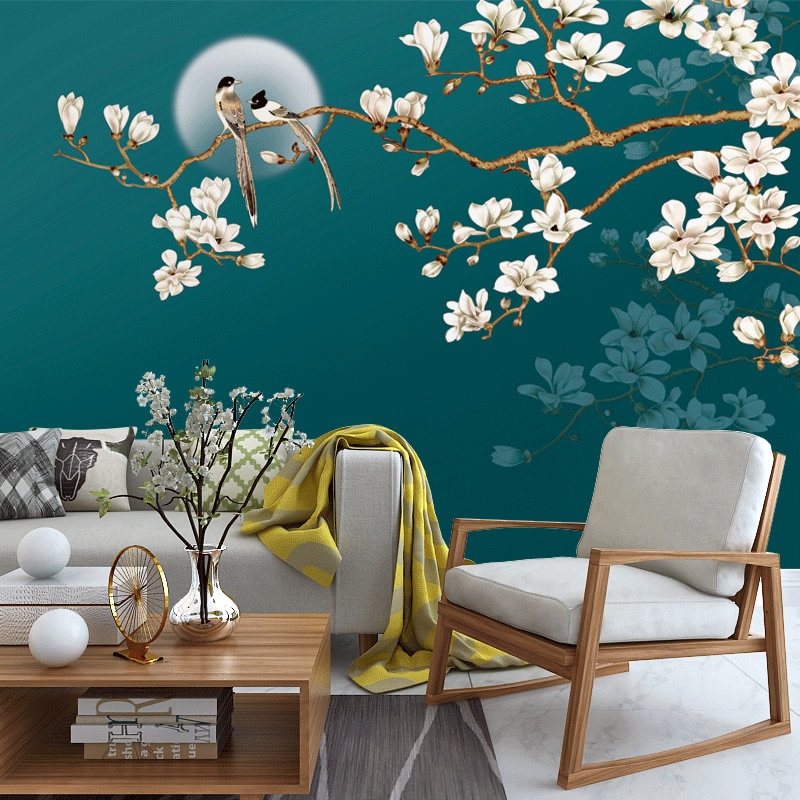 Magnolia Mural - Etsy