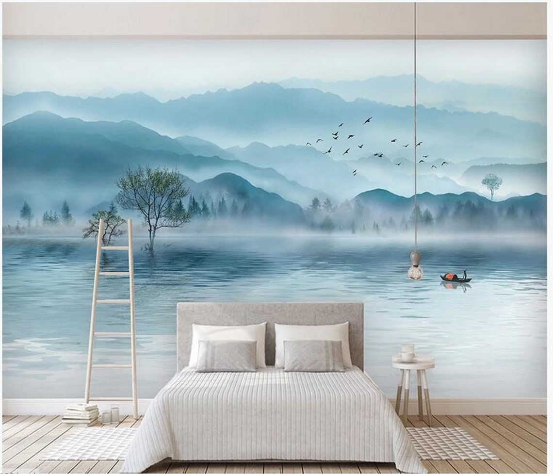 High Fashion Decorations Wall Paper Luxury Atmosphere Mood Ink | Etsy