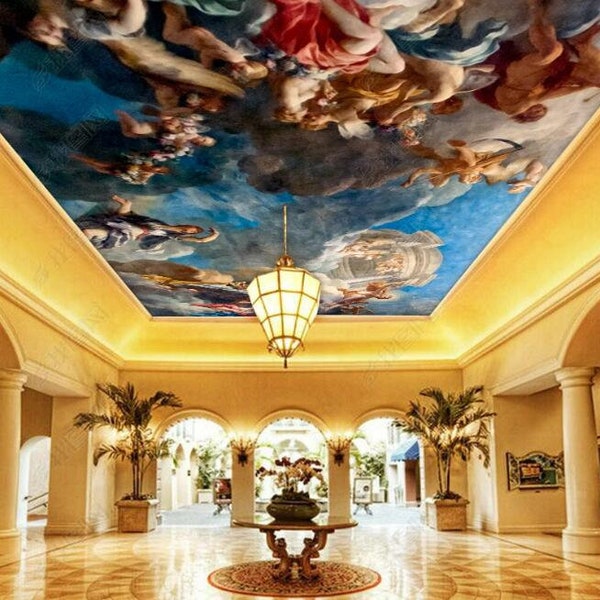 European Ceiling Wallpaper - Etsy