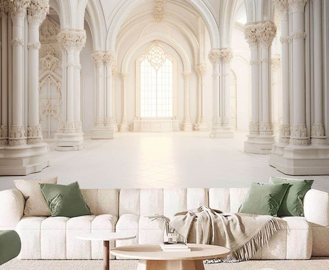 3D Column Architecture Wallpaper Mural: Peel and Stick - Etsy