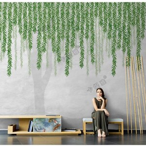 Big Willow Tree Wallpaper Wall Murals Wall Decor - Etsy