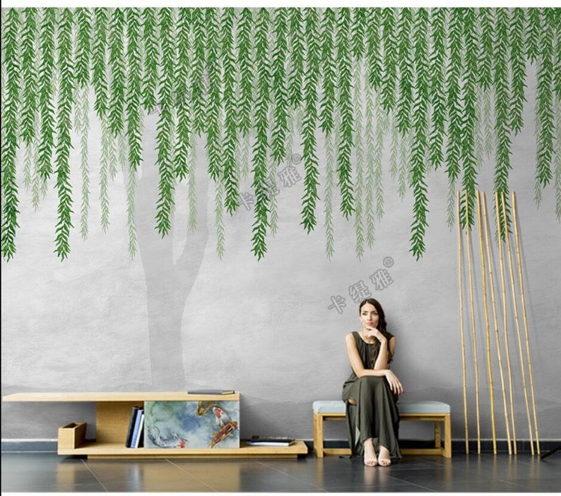 Big Willow Tree Wallpaper Wall Murals Wall Decor - Etsy